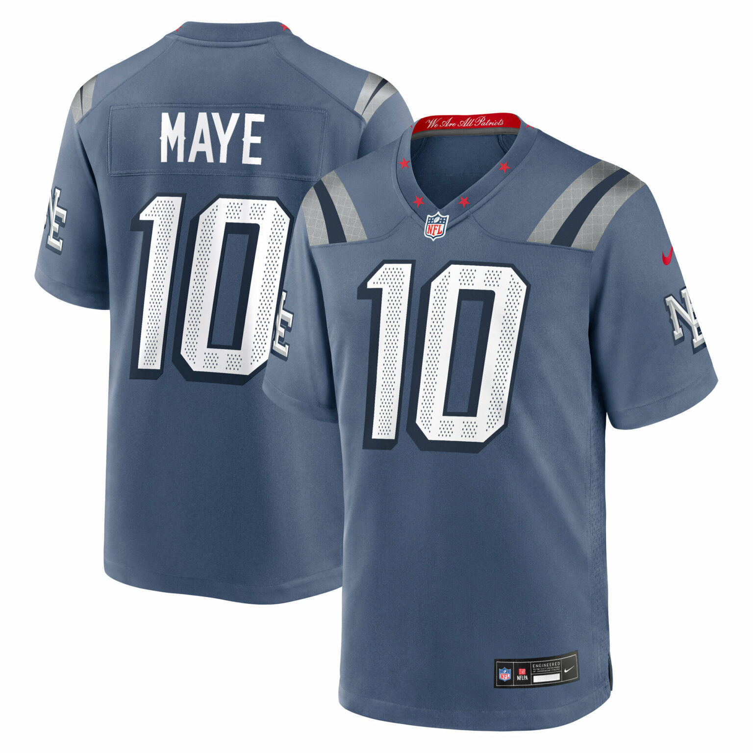 Drake Maye New England Patriots Nike 2025 Rivalries Collection Game ...